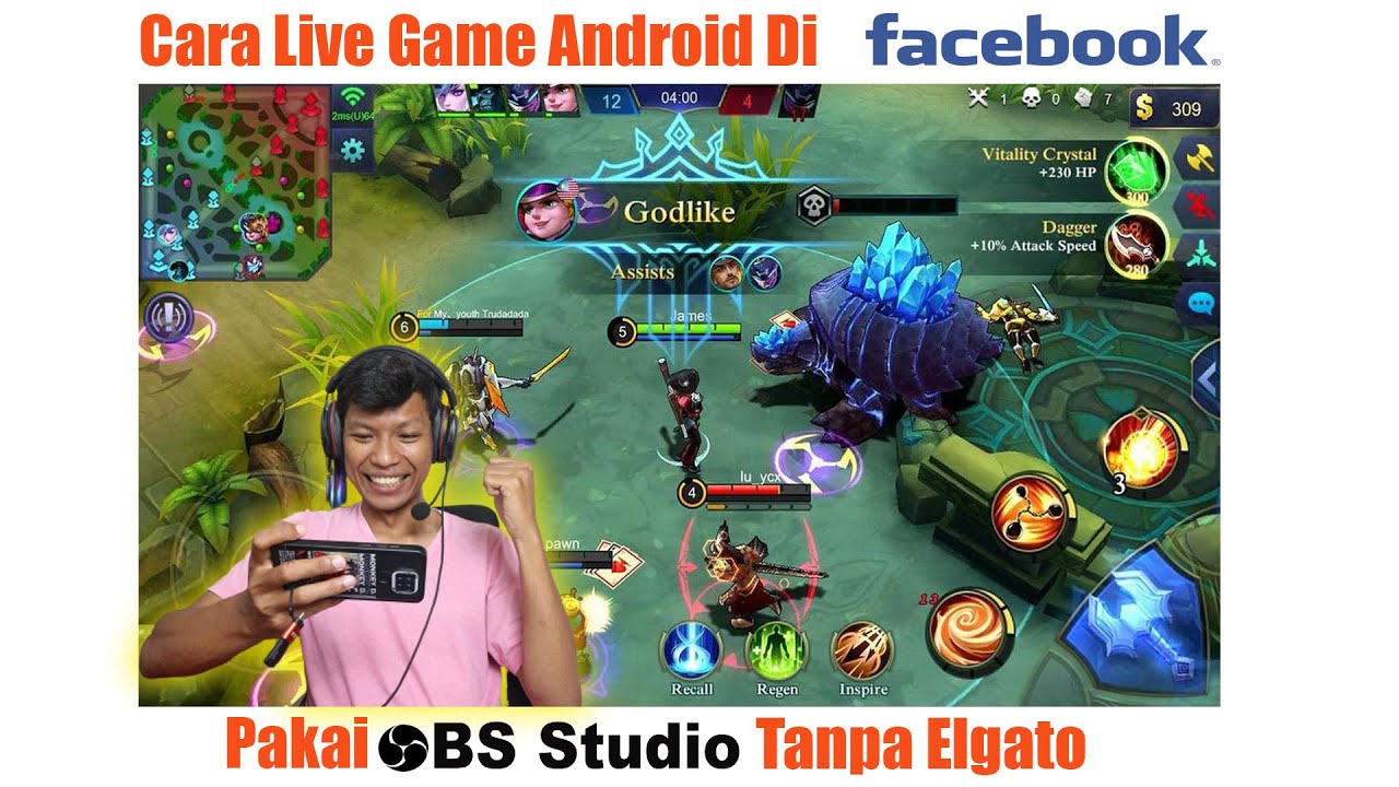 CARA LIVE STREAMING GAME ANDROID KE FACEBOOK MENGGUNAKAN OBS STUDIO ...