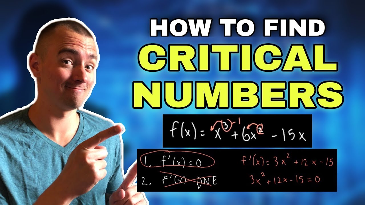 How To Find CRITICAL NUMBERS Find The Critical Numbers Of The