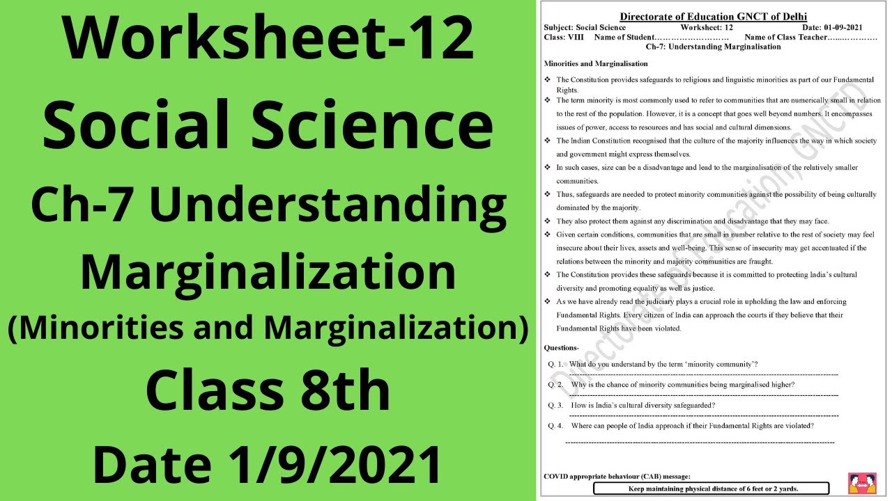 Worksheet 12 sst class 8 (1/9/21)English Medium / worksheet sst class 8 ...