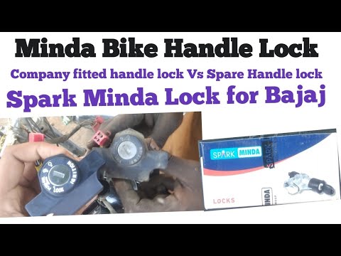 Minda Bike Handle Lock | Company fitted handle lock Vs Spare Handle ...