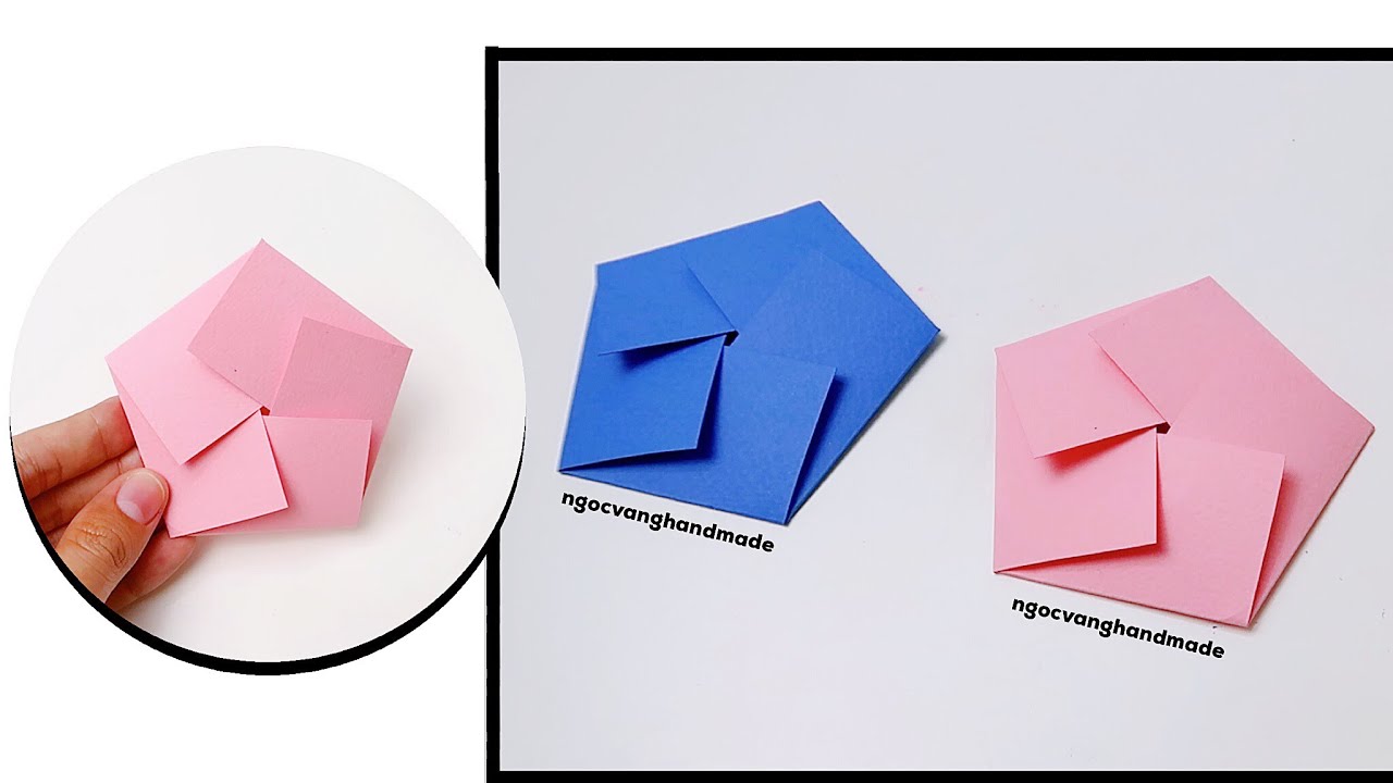 Pentagon Card Tutorial (Thiệp năm cánh) - NGOC VANG Handmade - YouTube