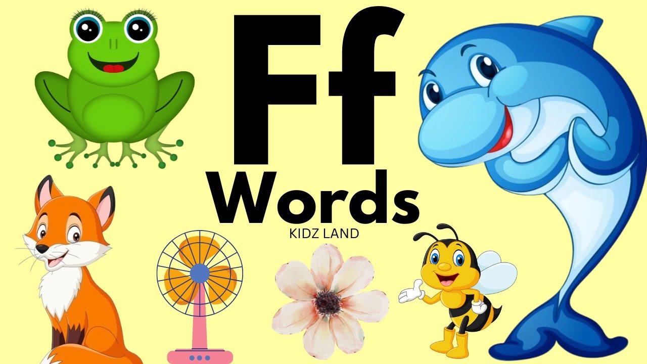 Word Start With Letter Ff |F Letter Words |Letter F sound|Phonics |ABC ...
