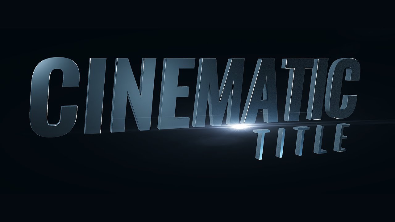 How to create 3D titles in Cinema 4D and After Effects | tutorial - YouTube