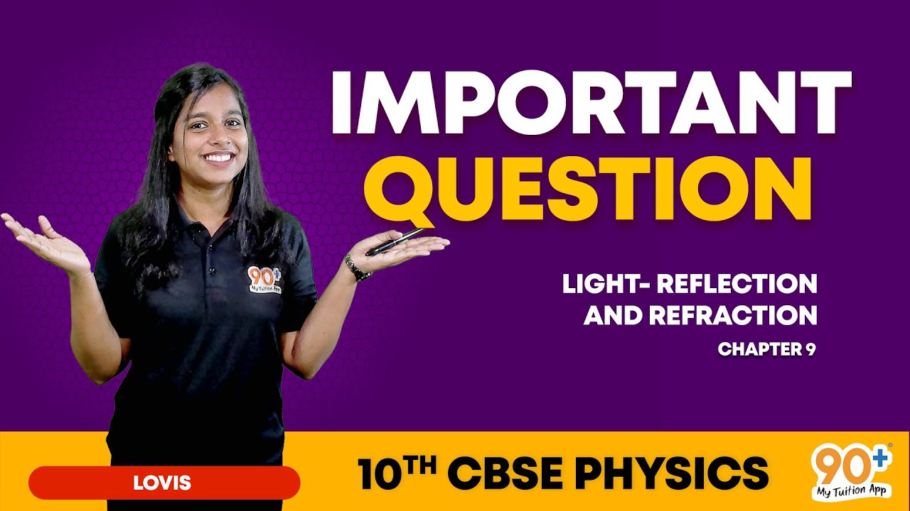 Important question | LIGHT- REFLECTION AND REFRACTION | 10TH CBSE ...