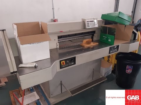 ideal 7228 95 paper cutting machine from Gab Supplies Ltd 1995 - YouTube