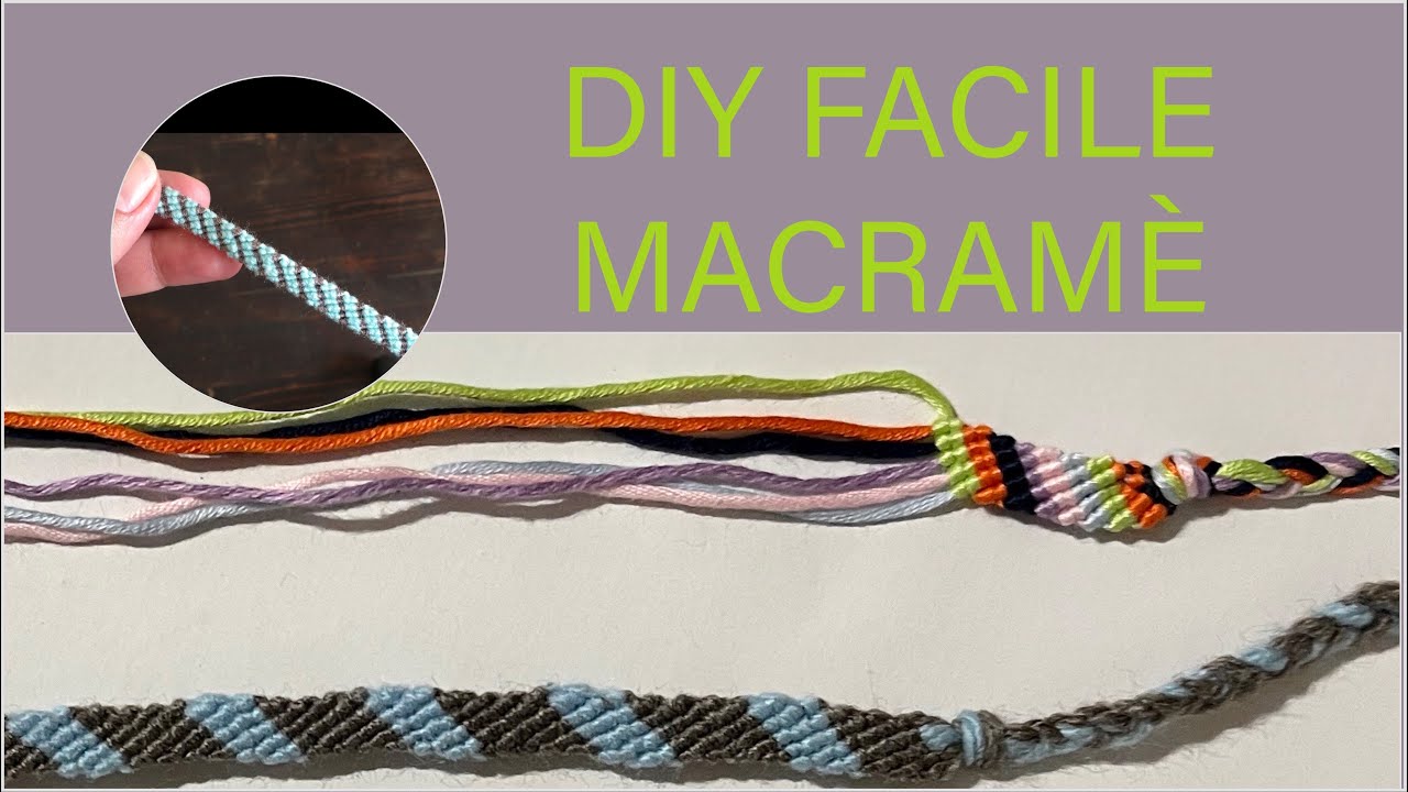 Braccialetti a Macramè 🎄 Tutorial per bambini - YouTube