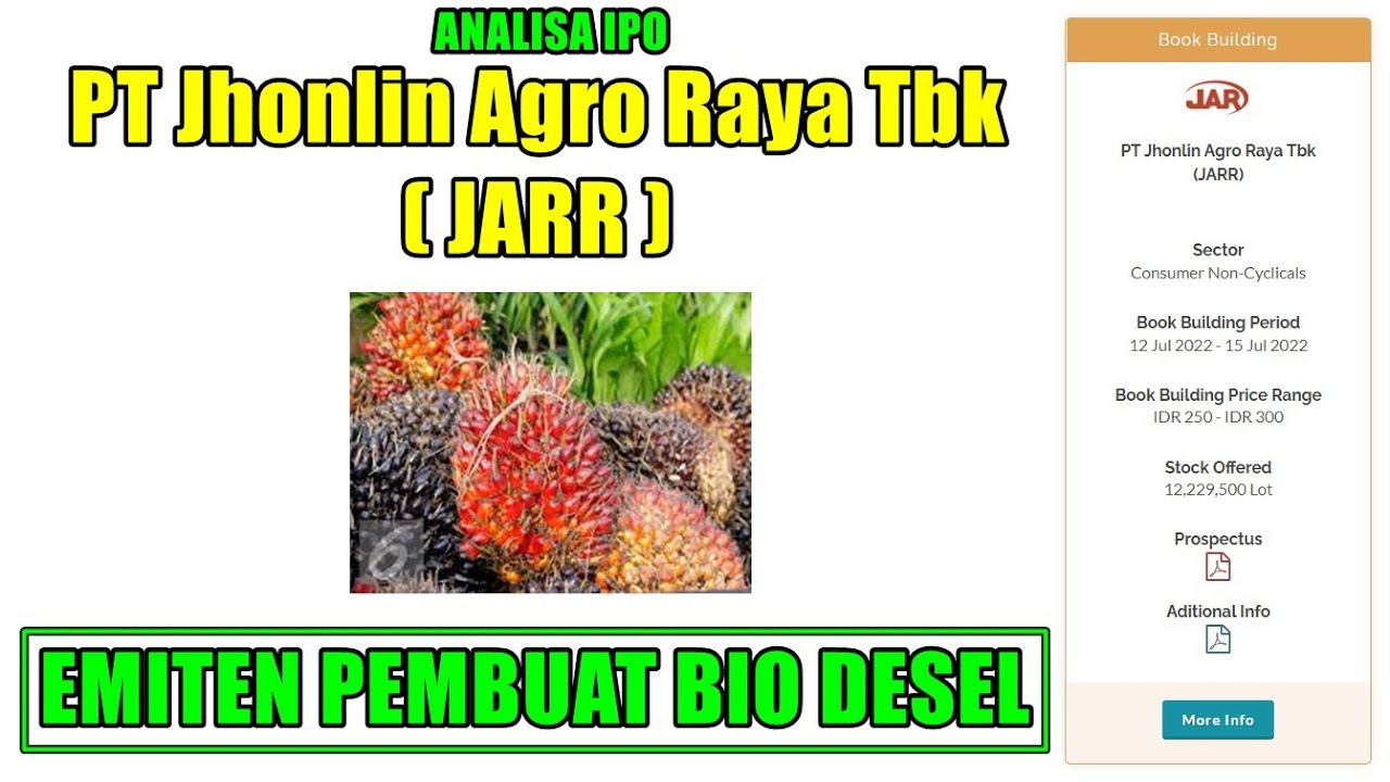 Analisa Fundamental dan Potensi IPO saham PT Jhonlin Agro Raya Tbk ...