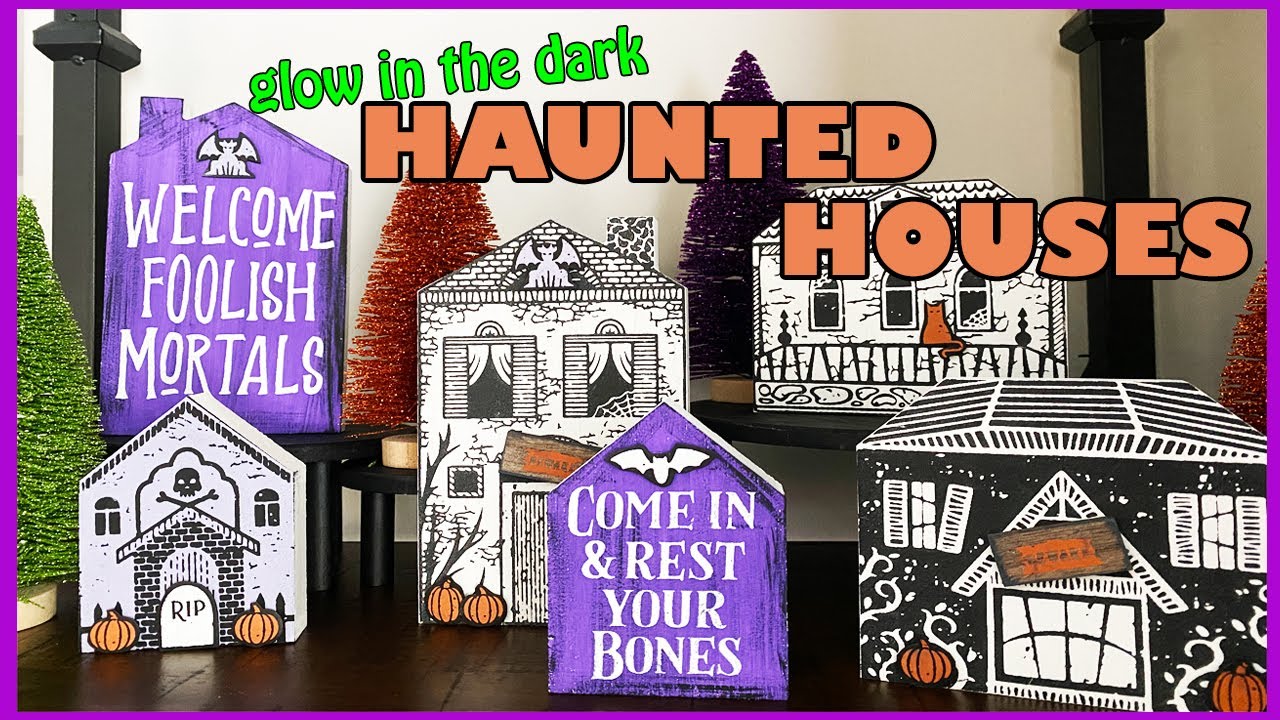 Chalk Couture SPOOKY Haunted Houses DIY I Welcome Foolish Mortals - YouTube