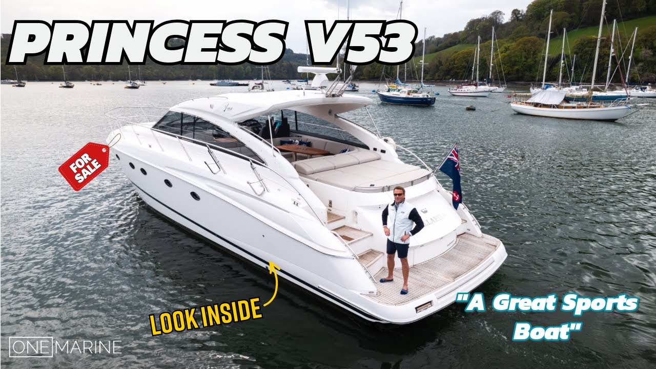Princess V53 For Sale | A great 53FT Sports boat with 3 cabins | One ...