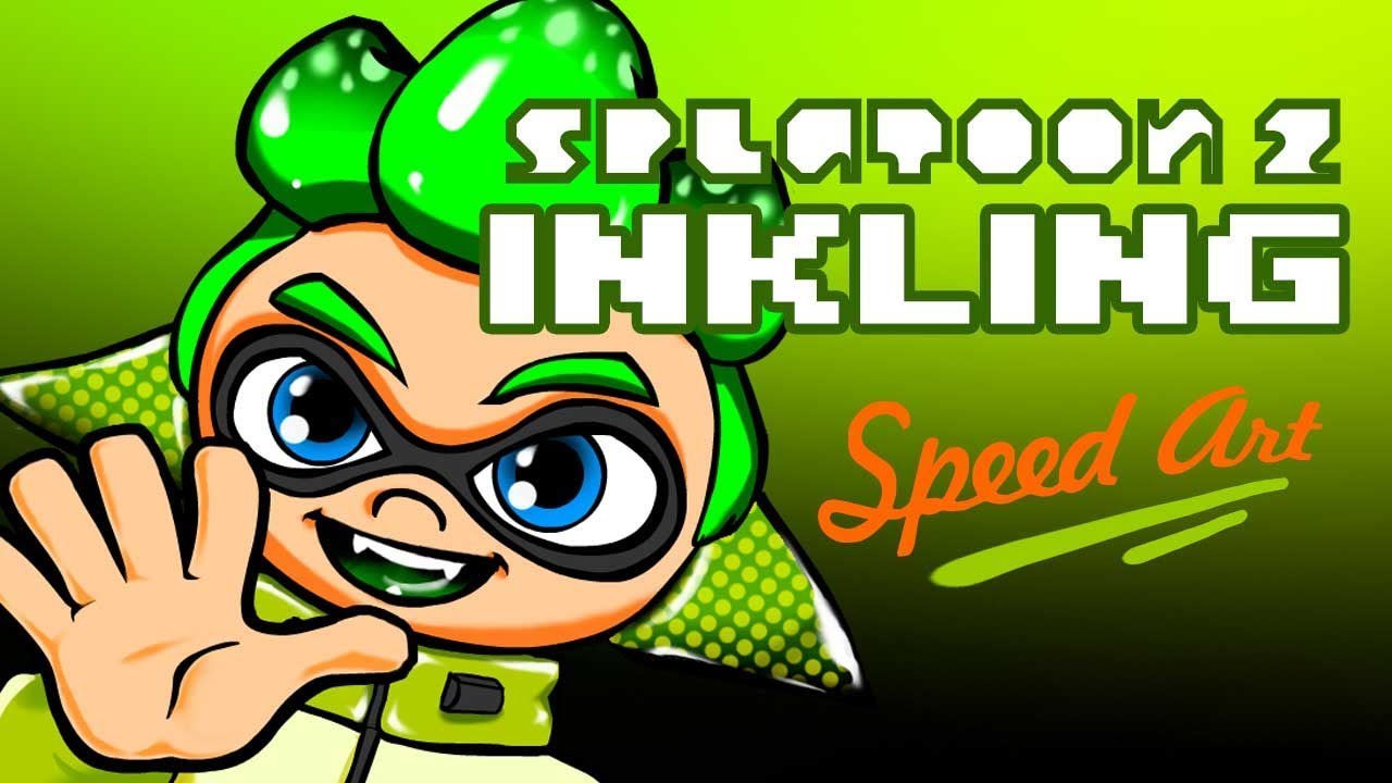 Splatoon 2 Inkling Speed Art (Illustration + Twitch Emote Design) - YouTube
