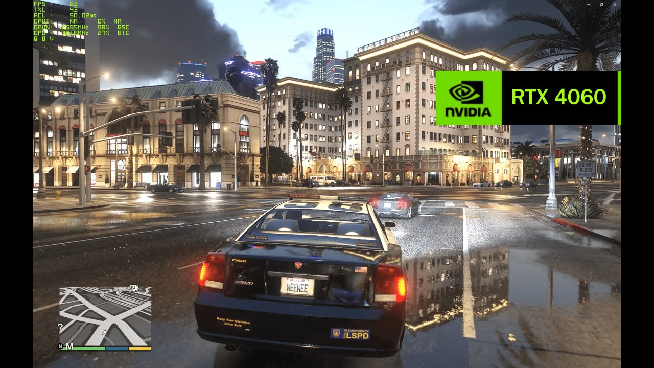 GTA 5 Enhanced RT MAX NVE Graphics RTX 4060 - YouTube