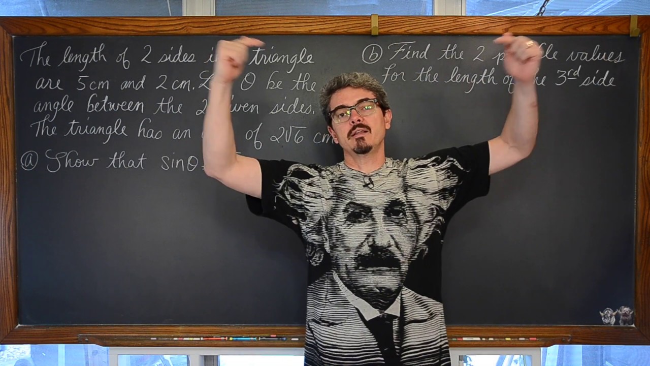 Law of Cosine & SAS Area of Triangle Advanced Example - YouTube