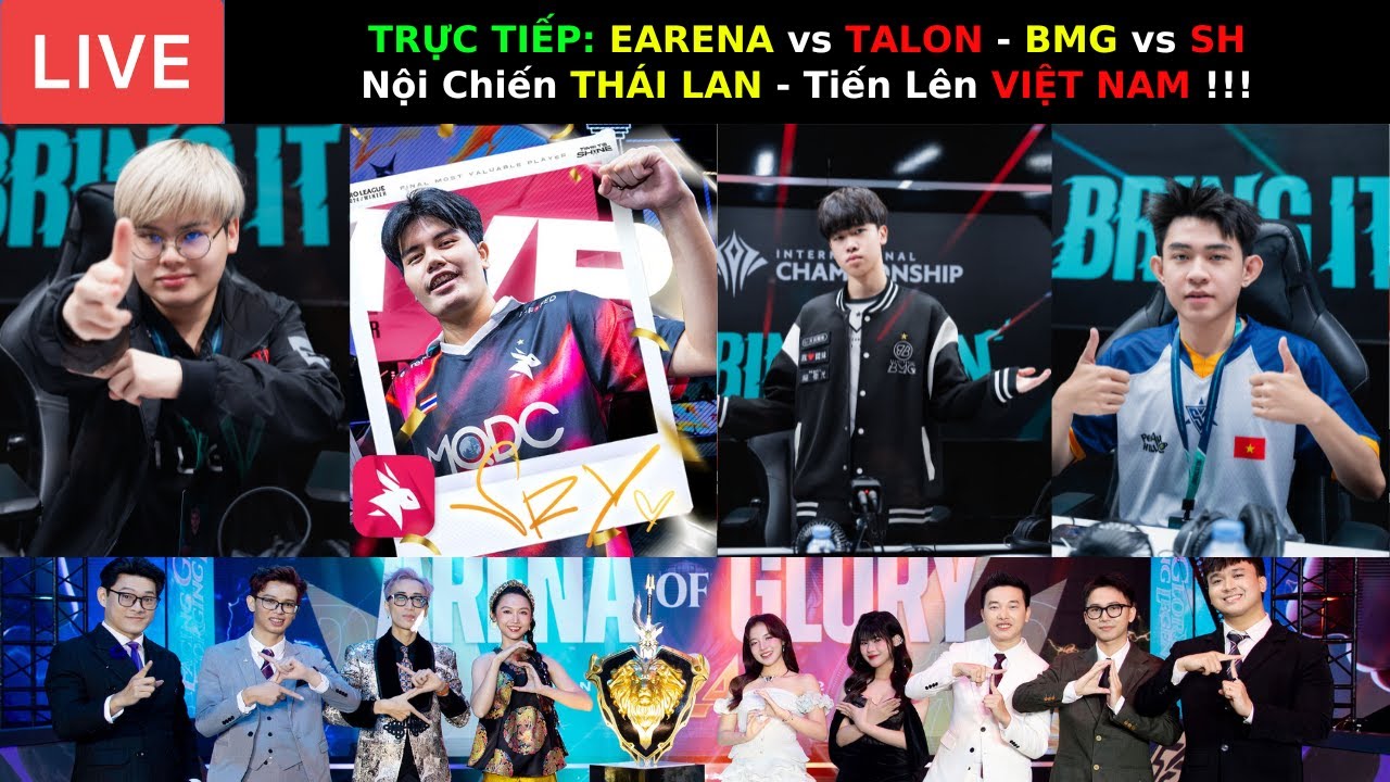 TRỰC TIẾP: KHAI MẠC AIC 2024: EARENA vs TALON | SUPER HEAVY vs BAN MEI ...