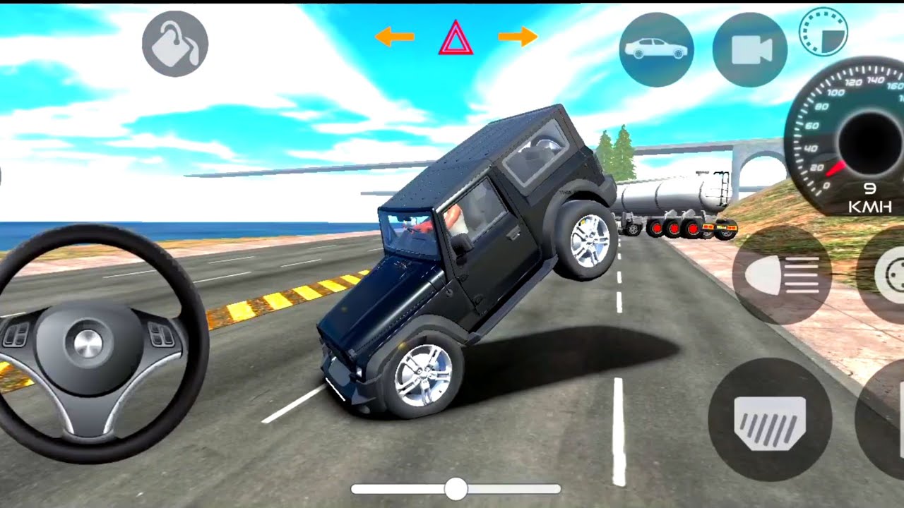 Black Thar modified game 3d indian modified Mahindra Thar desert ...