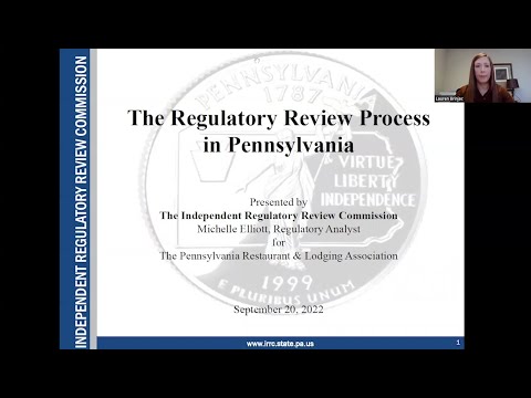 Webinar: Intro to Pennsylvania's Regulatory Review Process - YouTube