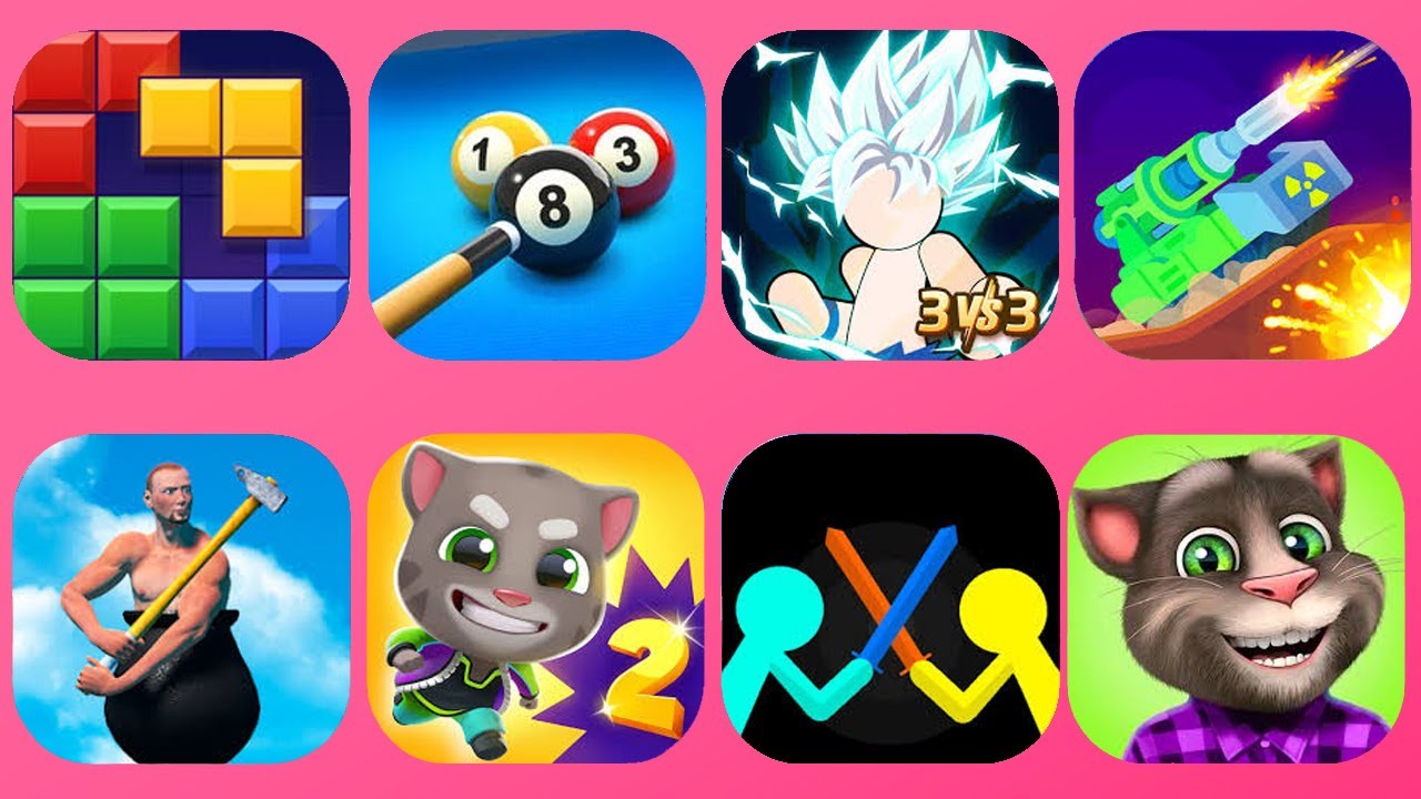 My Talking Tom Friends,Block Blast,8 Ball Pool,Stickman Dragon Fight ...
