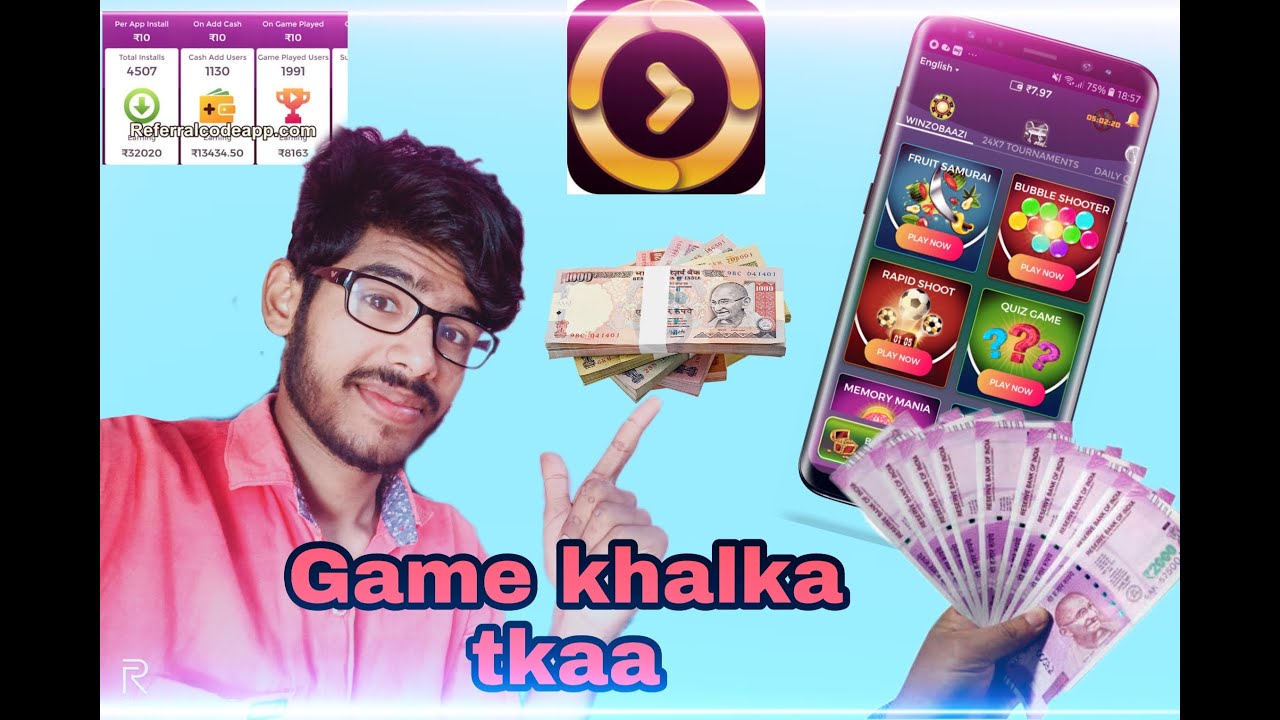 🔥🔥Game khalka poisa 💰💰kasha kamia🙋🙋//winzo app kasha use kara// best ...