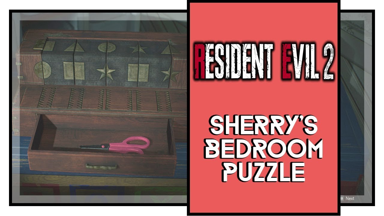 Resident Evil 2 Remake Sherry's Bedroom Puzzle Solution - YouTube