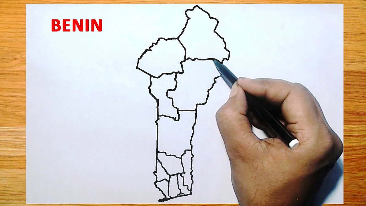 Map of Benin with regions || How to draw Map of Benin - YouTube