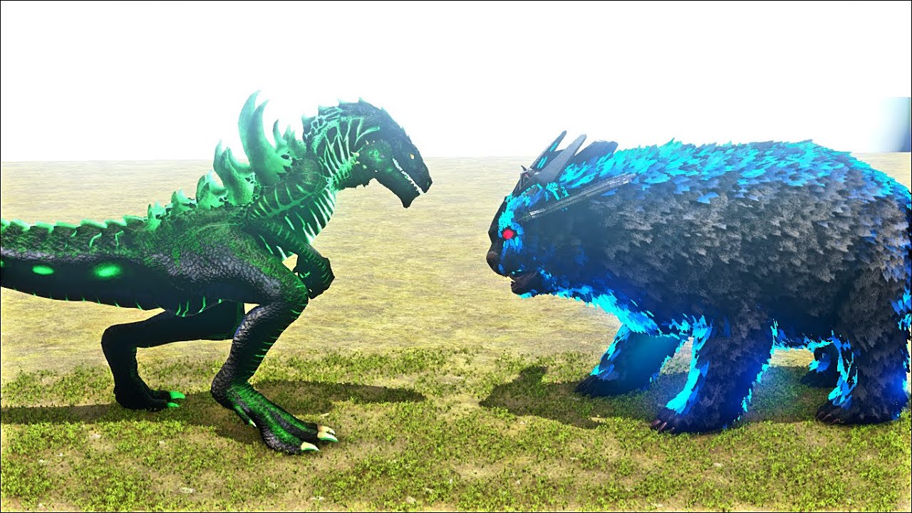 ZILLA (GODZILLA) 15.000 VS DRUID BEAR BOSS (ARK SURVIVAL EVOLVED BATTLE ...