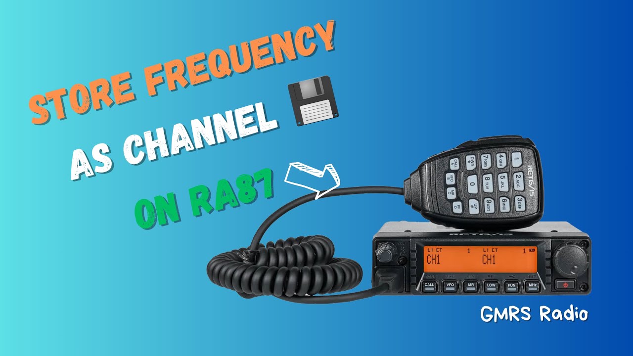 How does Retevis RA87 store VFO frequency as channels - YouTube