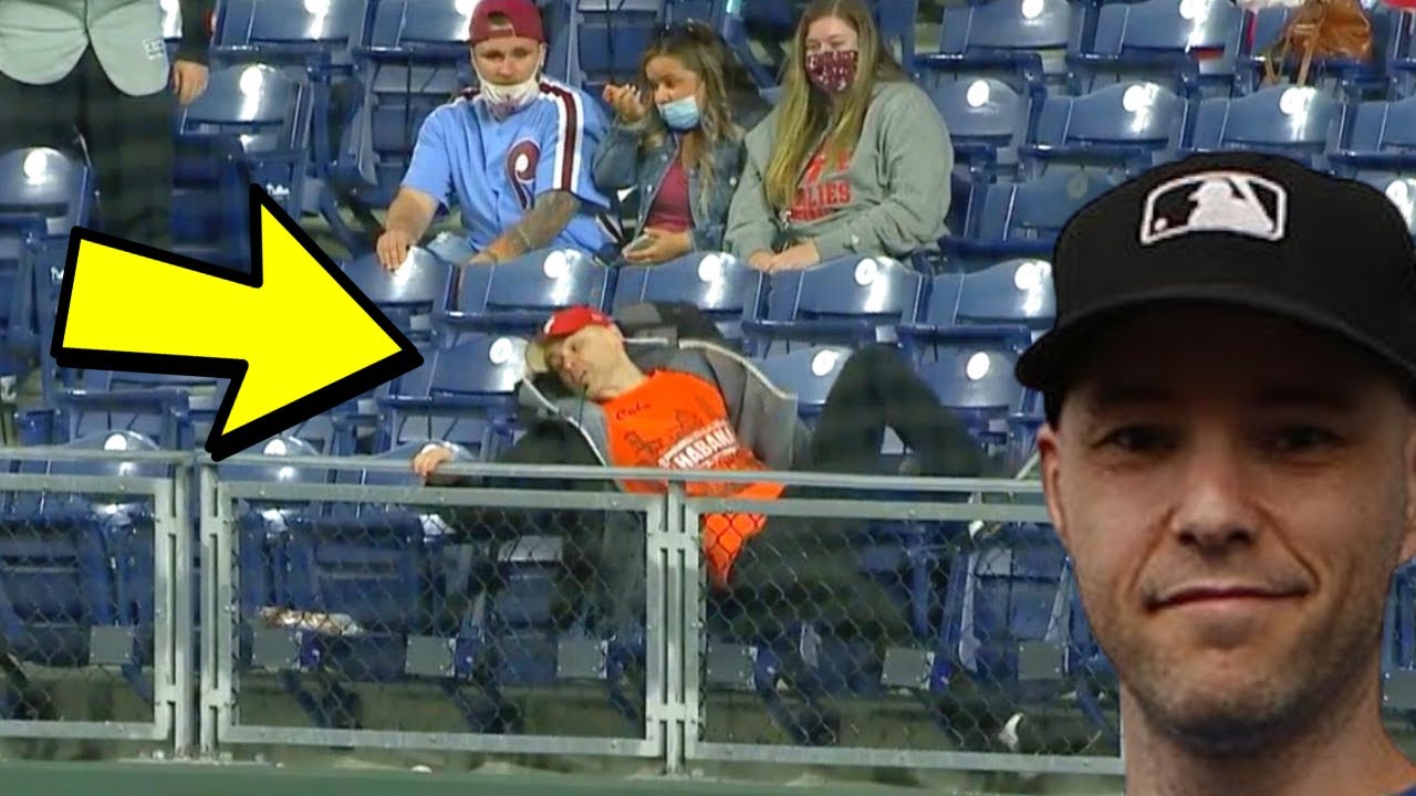 Zack Hample FALLS on National Televsion While Trying to Catch Home Run ...