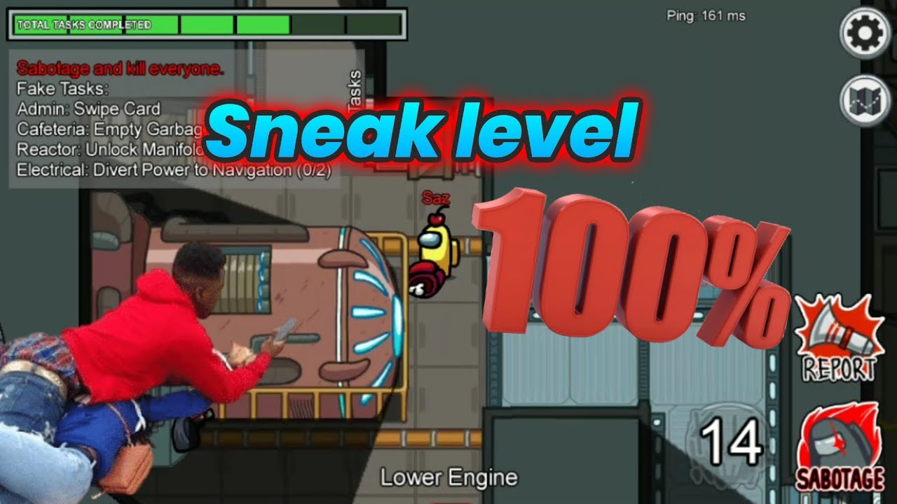 AMONG US SNEAK LEVEL 100 - YouTube