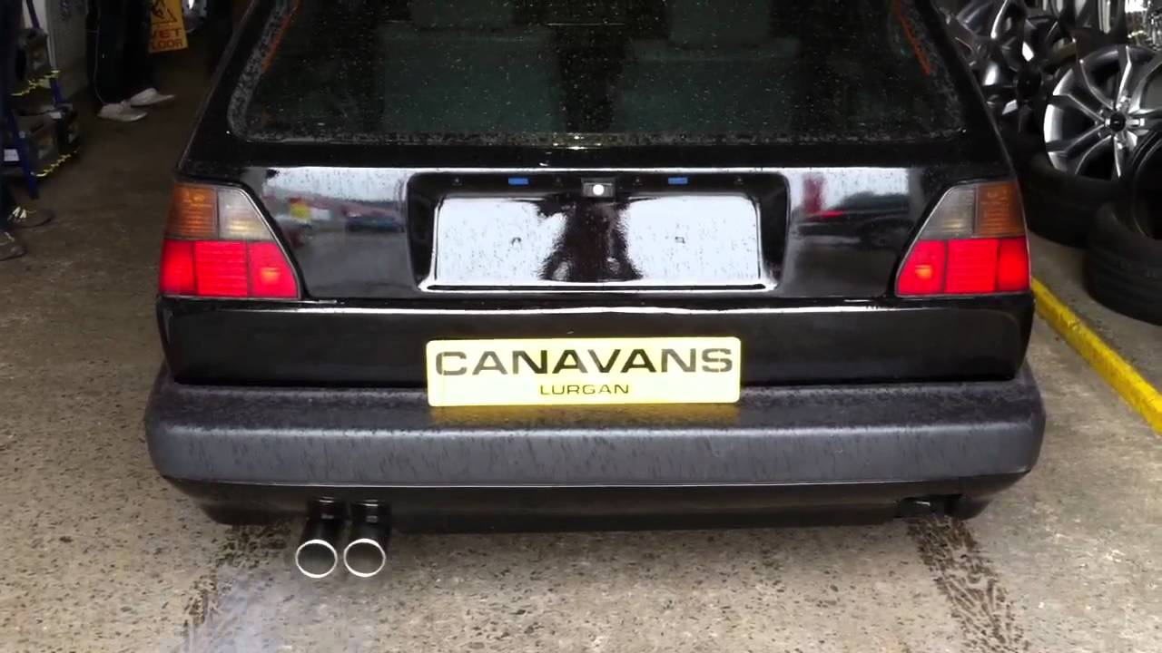 VW Golf Mk2 Stainless Steel Sports Exhaust - YouTube
