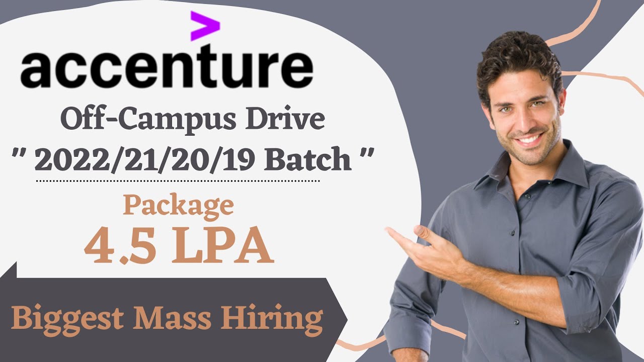 Accenture Off-Campus Mass Hiring | 2019/20/21/22 Batch | 4.5 LPA ...