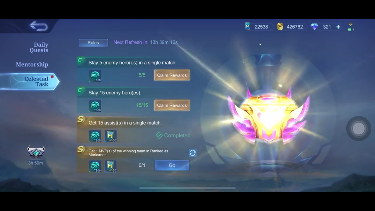 FREE BORDER FROM UNBOXING CELESTIAL TASK!! | MOBILE LEGENDS - YouTube