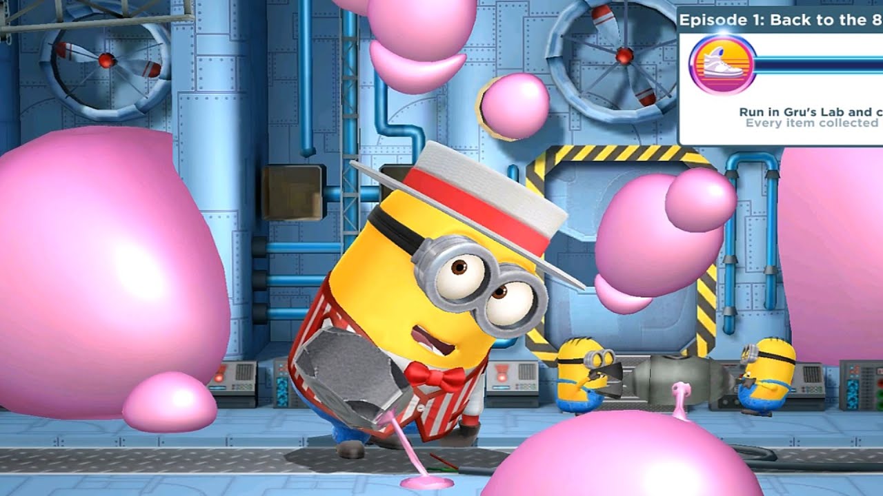 Despicable me Minion rush Barker minion Back to the 80 special mission BUBBLE INVASION gameplay ...