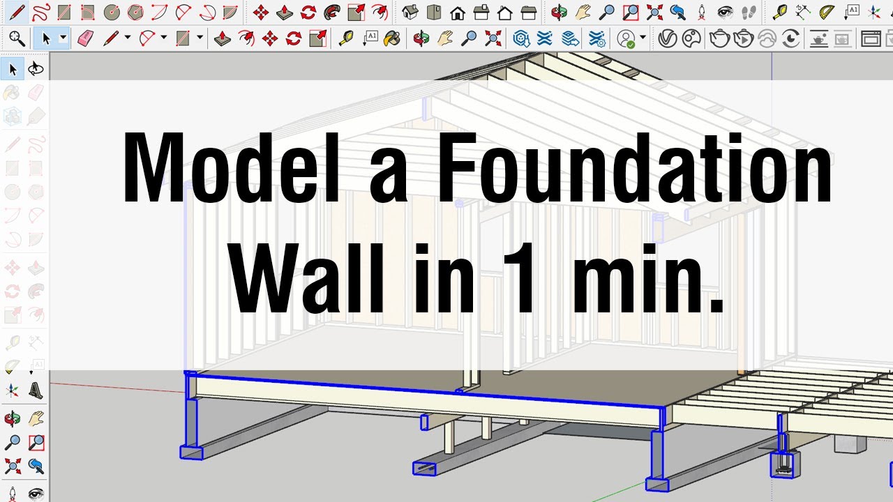 Foundation Wall in Sketchup - YouTube