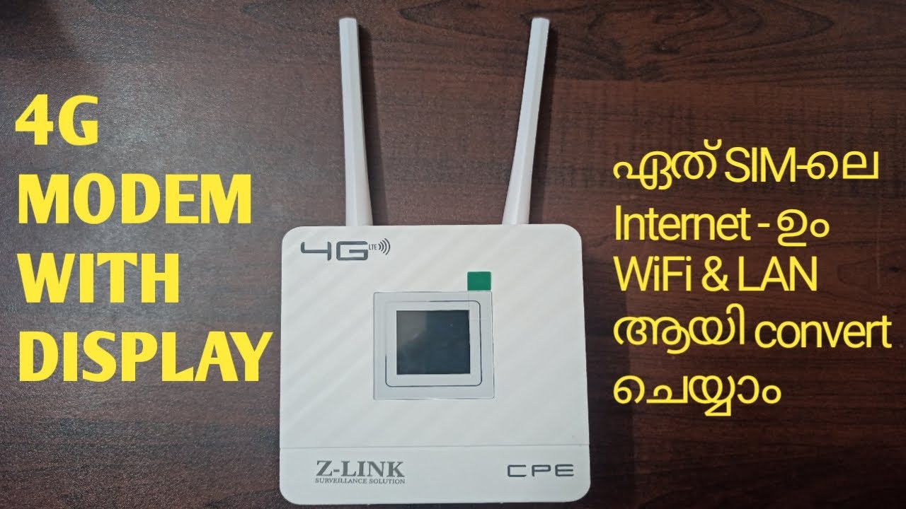 Z LINK 4G MODEM WITH DISPLAY/USE ANY SIM/CONVERT SIM INTERNET TO LAN ...