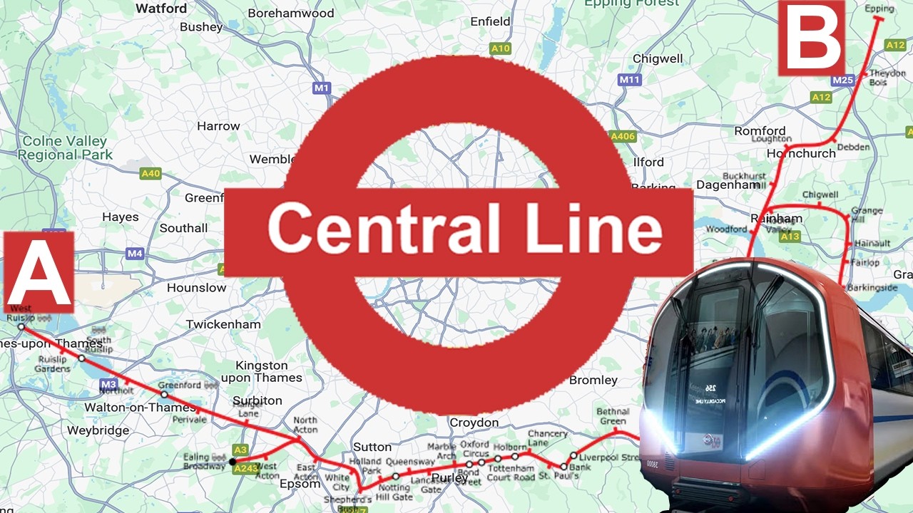 London Underground - Central Line Full Journey - YouTube