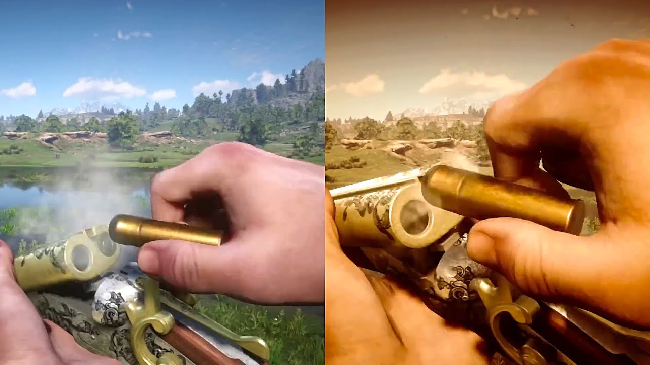 RDR2 - Reload animation changes when using the dead eye - YouTube