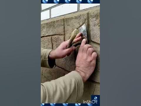 Ещё одна имитация камня, своими руками... весь процесс работы - YouTube