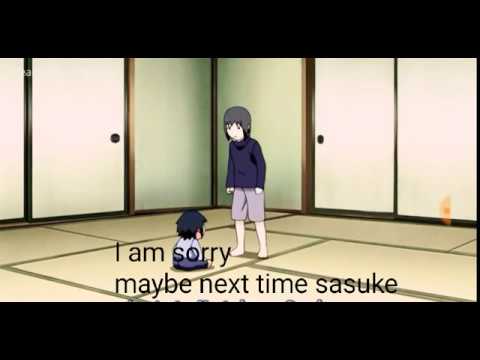 Cute Baby Sasuke playing with Itachi eng sub