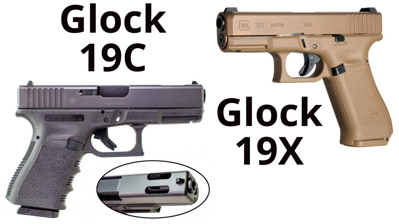 Side by Side: Glock 19C and Glock 19X - YouTube