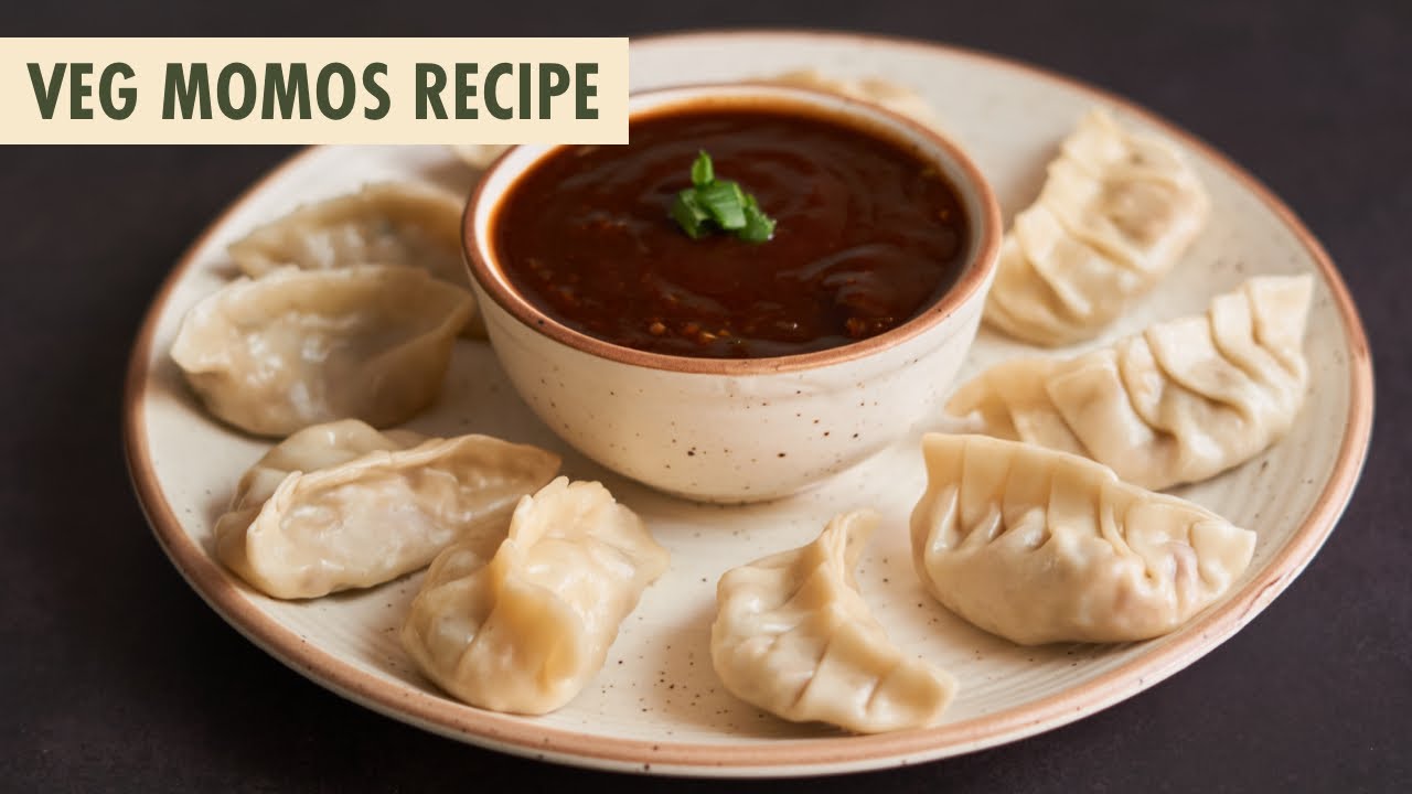 Veg Momos Recipe | Veg Dim sum | Easiest way to fold Momos - YouTube