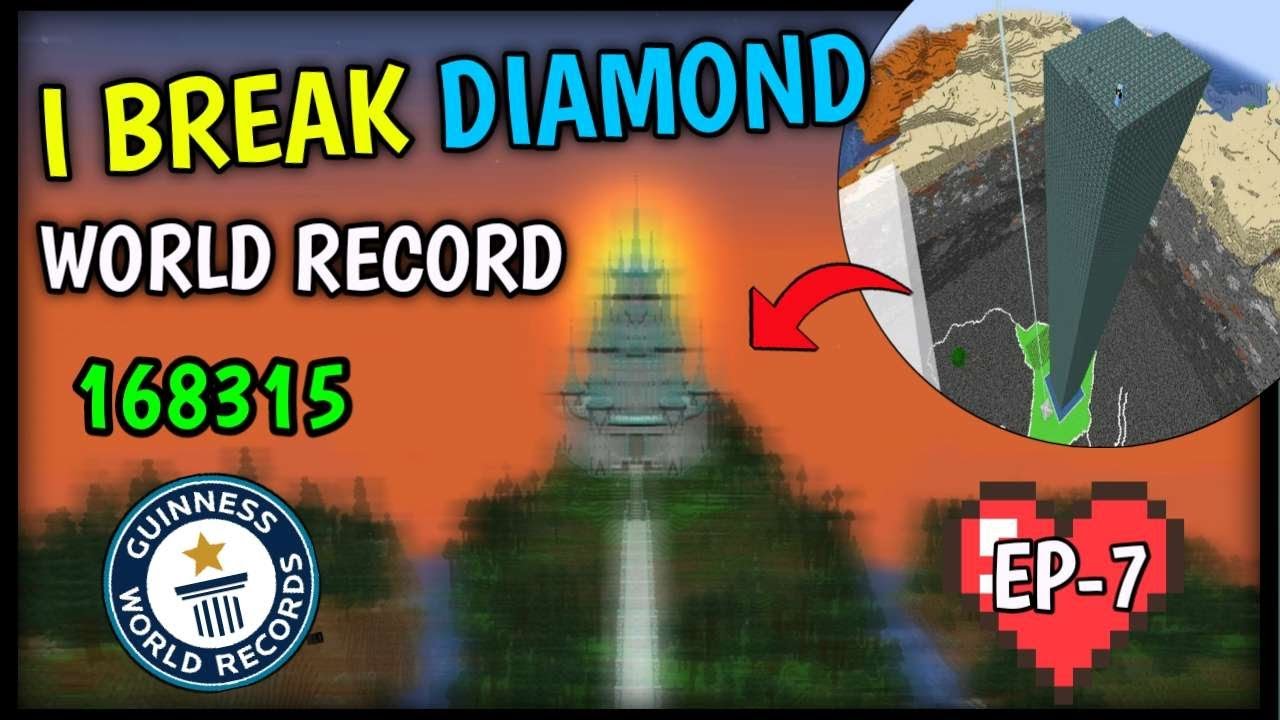 I MINED 168,315 DIAMONDS TO SET A WORLD RECORD in Minecraft Survival ...