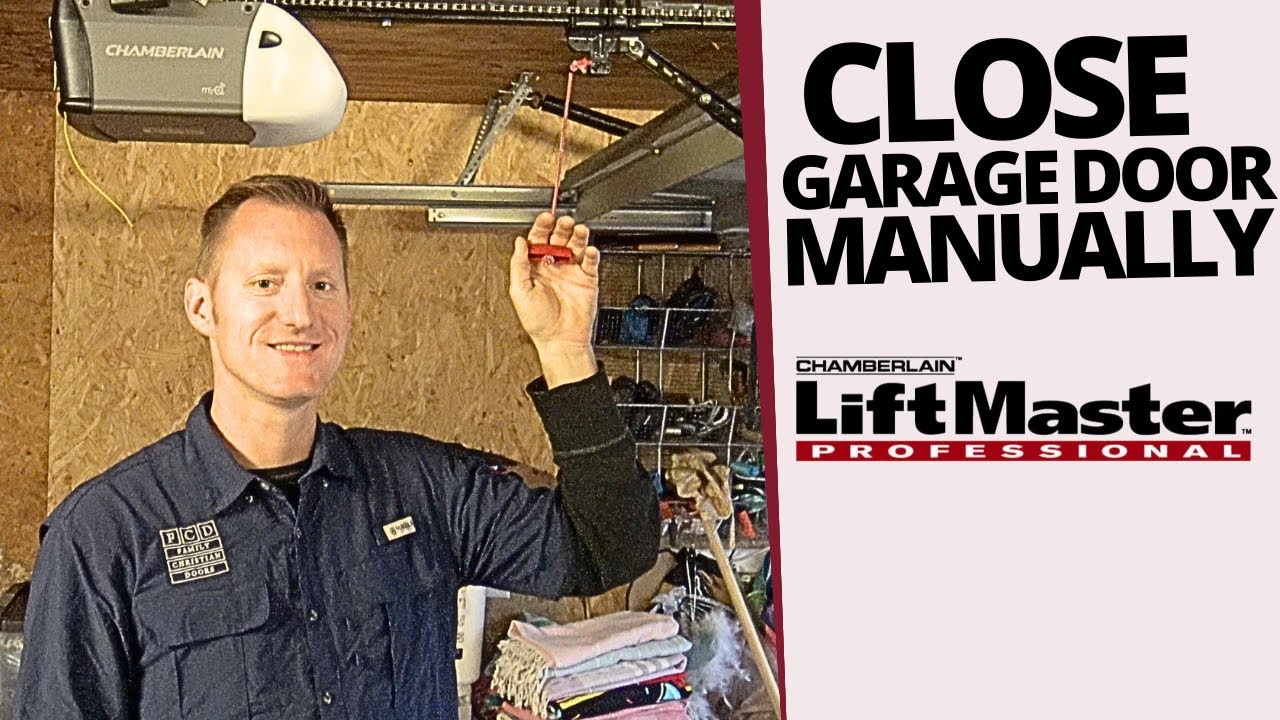 How to Close Garage Door Manually for LiftMaster Chamberlain Garage ...