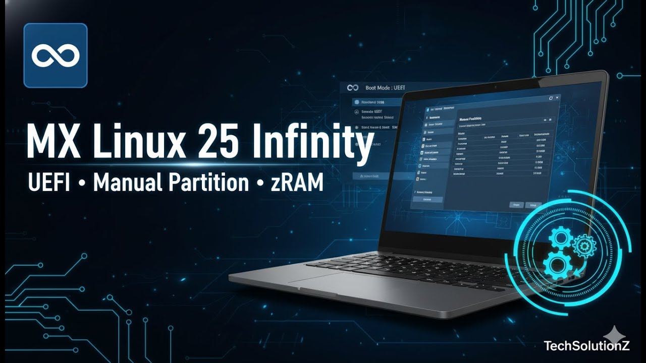 Install MX Linux 25 Infinity (UEFI) | Full Manual Partition Setup, Swap & zRAM | Step-by-Step ...