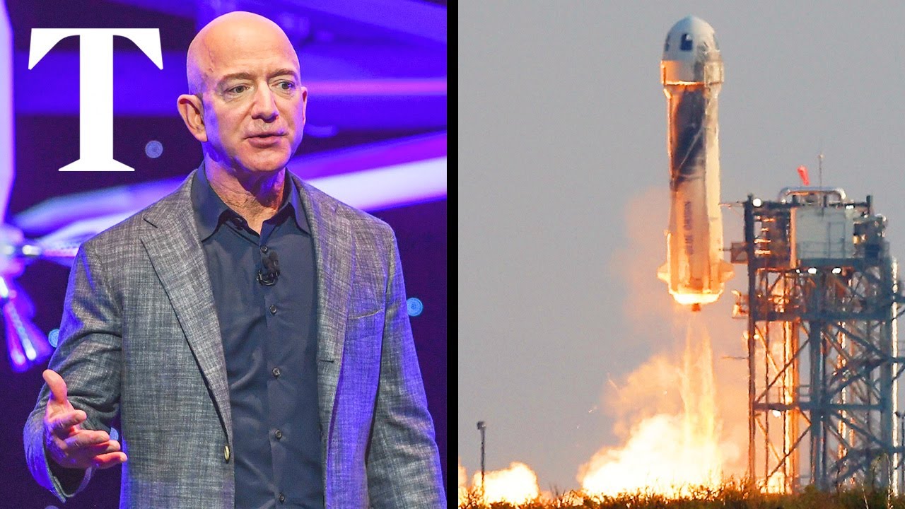 LIVE: Jeff Bezos launches human flight into space from Texas - YouTube