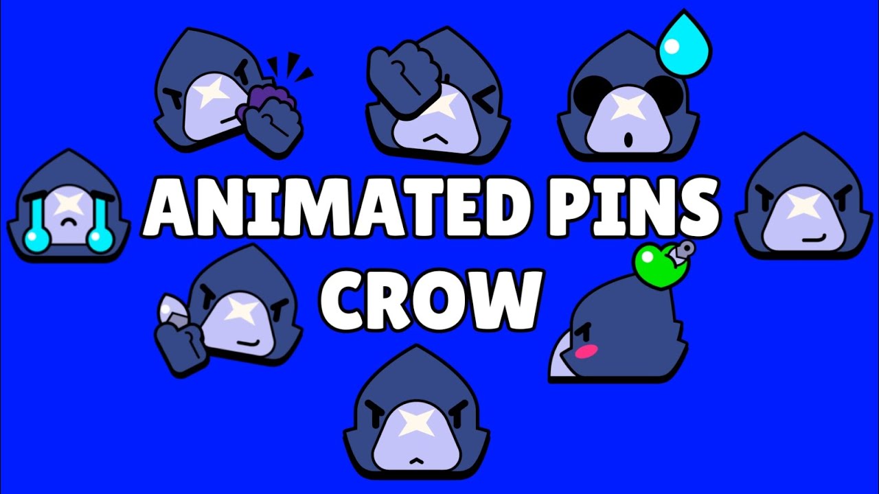 Crow Pins (Animated) | Brawl Stars | Green Screen - YouTube