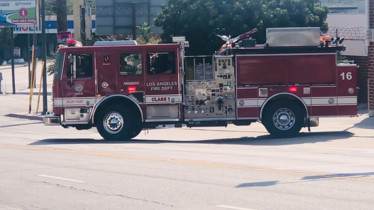 LAFD Engine 16 Responding - YouTube