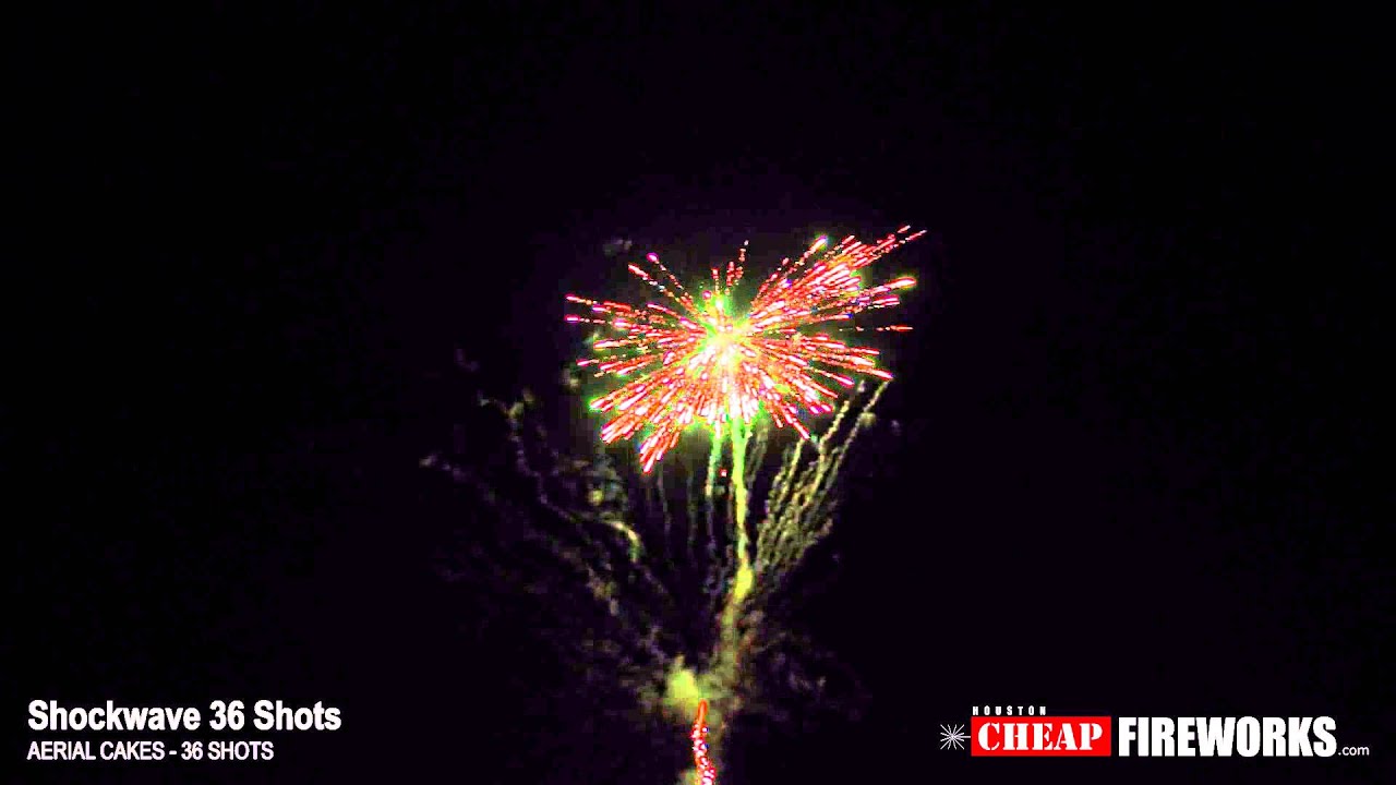 Shockwave 36 Shots Fireworks Multishot Cake - YouTube