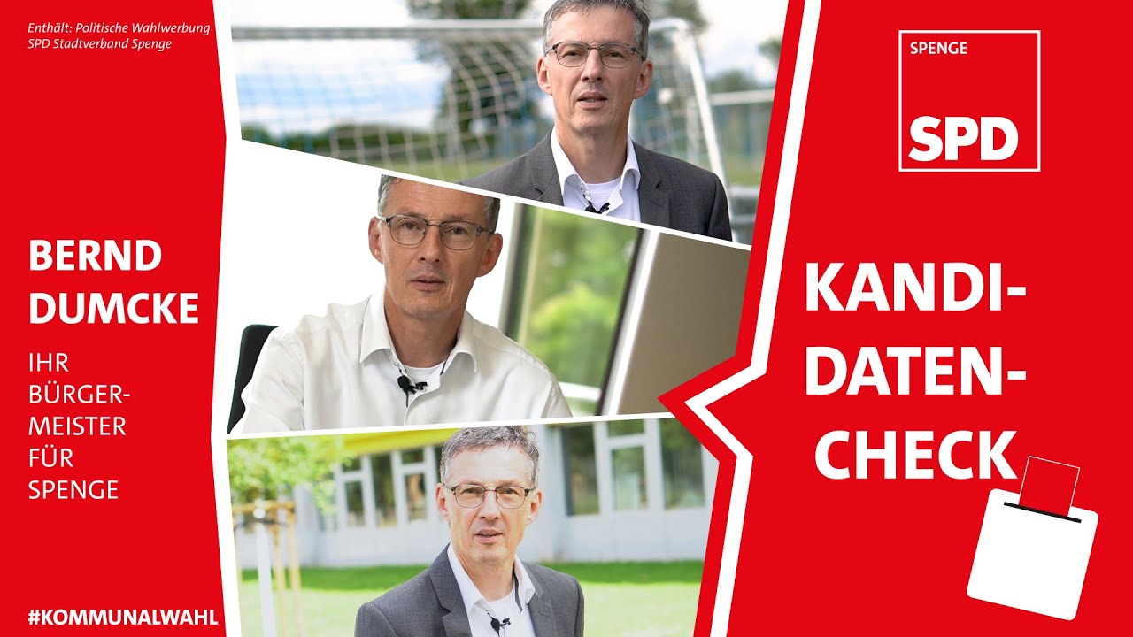 Bernd Dumcke: Ihr SPD Bürgermeister für Spenge im Check [WDR Kandidatencheck | Kommunalwahl 2020 ...