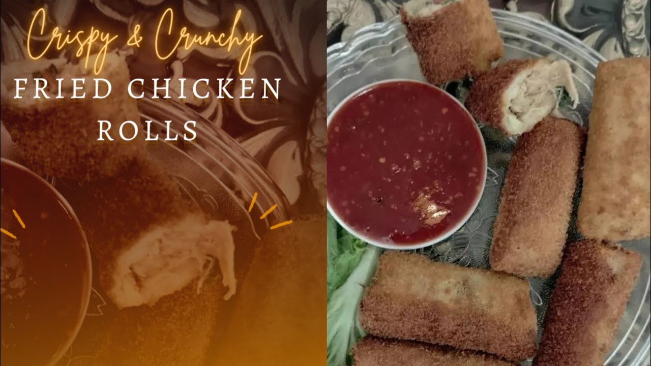 Fried Chicken Rolls Recipe || How to make Fried Chicken Veg Rolls ...