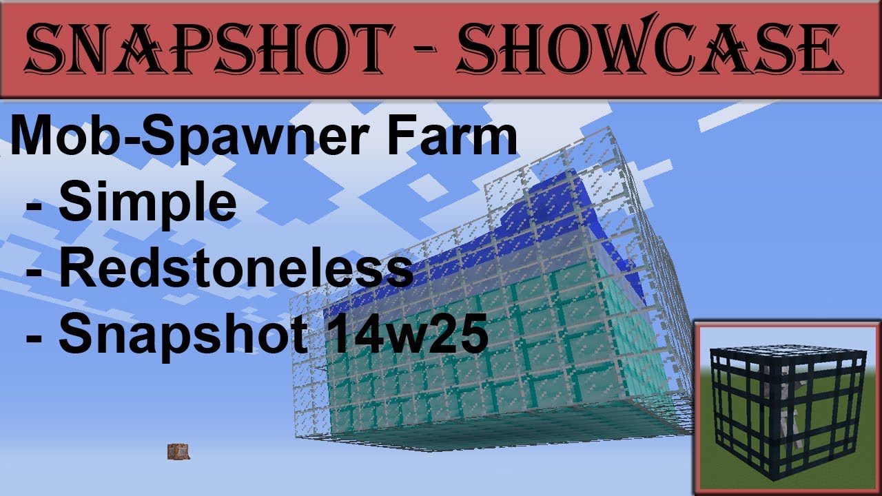 Simplest Monster-Spawner Farm (14w25) - YouTube