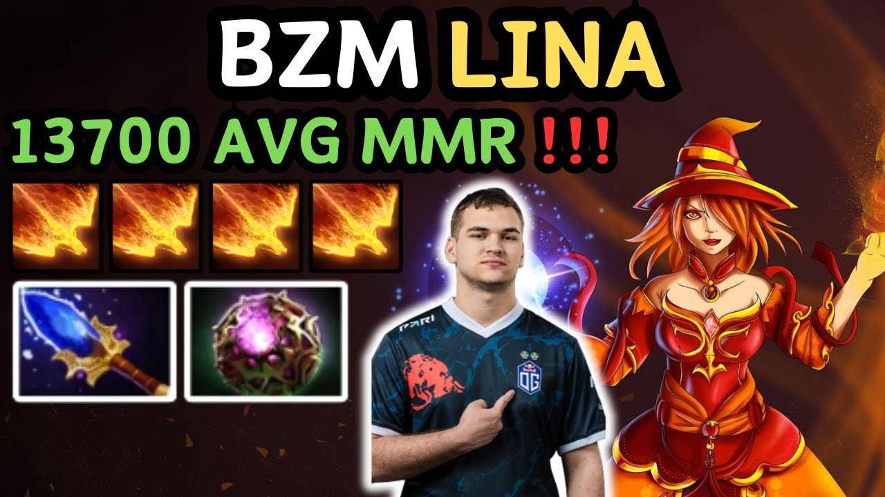🔥 Bzm LINA Midlane Gameplay 22 KILLS 🔥 IMMORTAL 10 Magic Build By BZM ...
